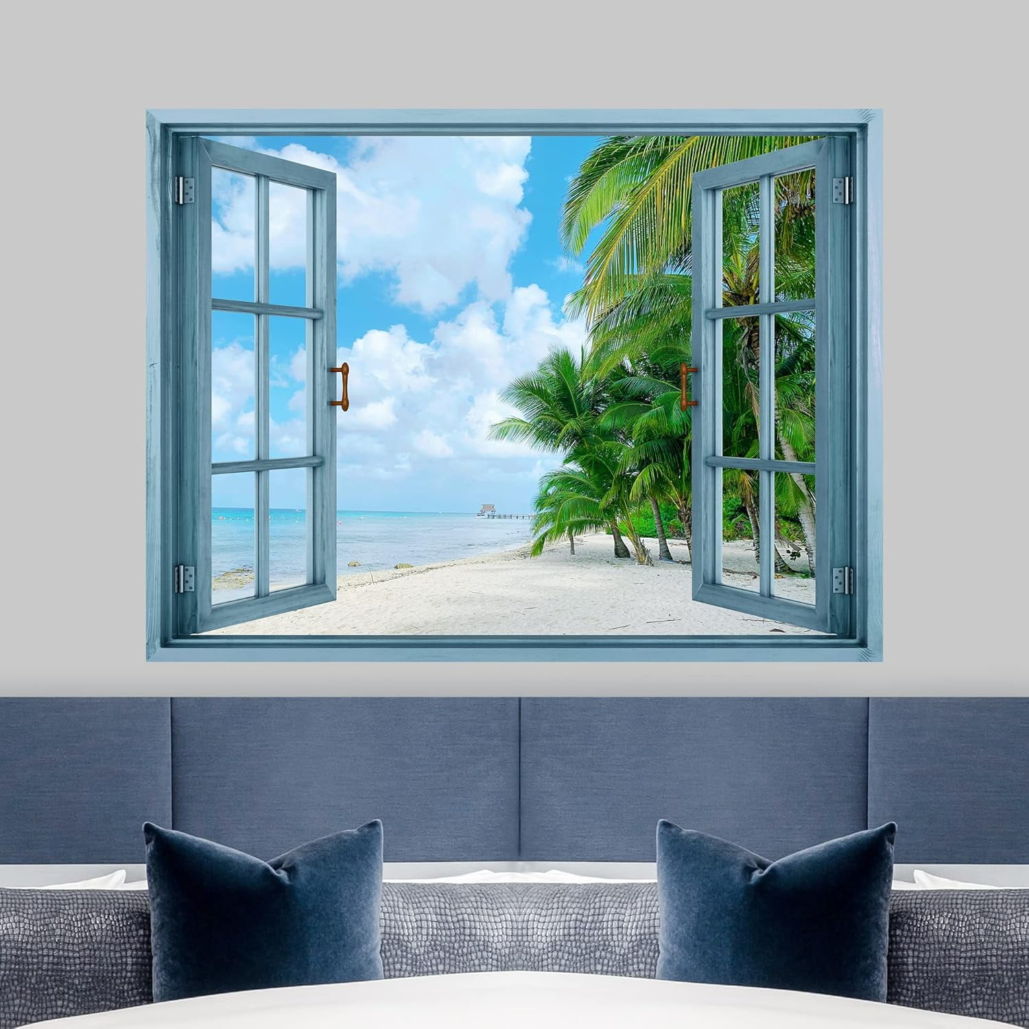 ADALE Wall Art/Wall Mural Print Painting Posters Window View Neon Green ...
