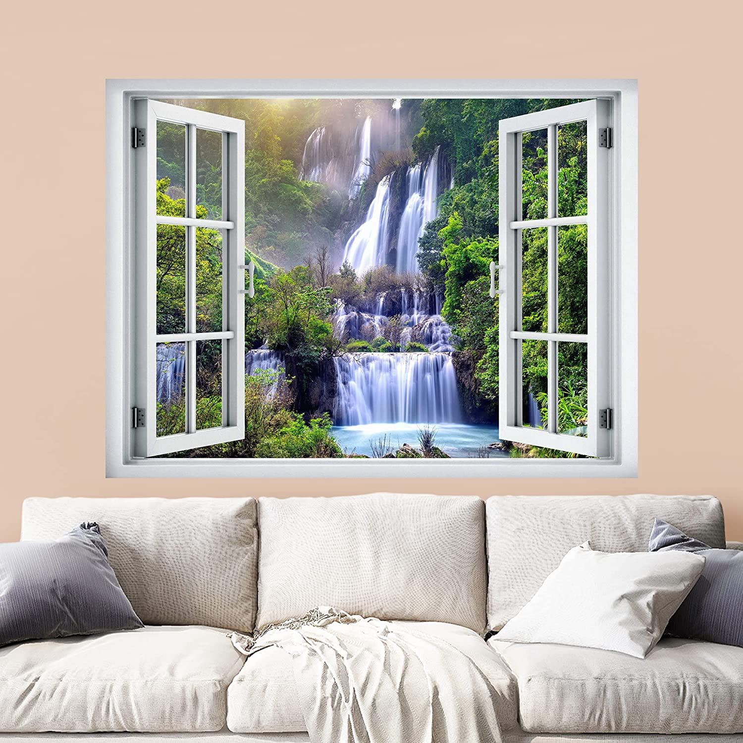 ADALE Wall Art/Wall Mural Print Painting Posters Window View Scenic ...
