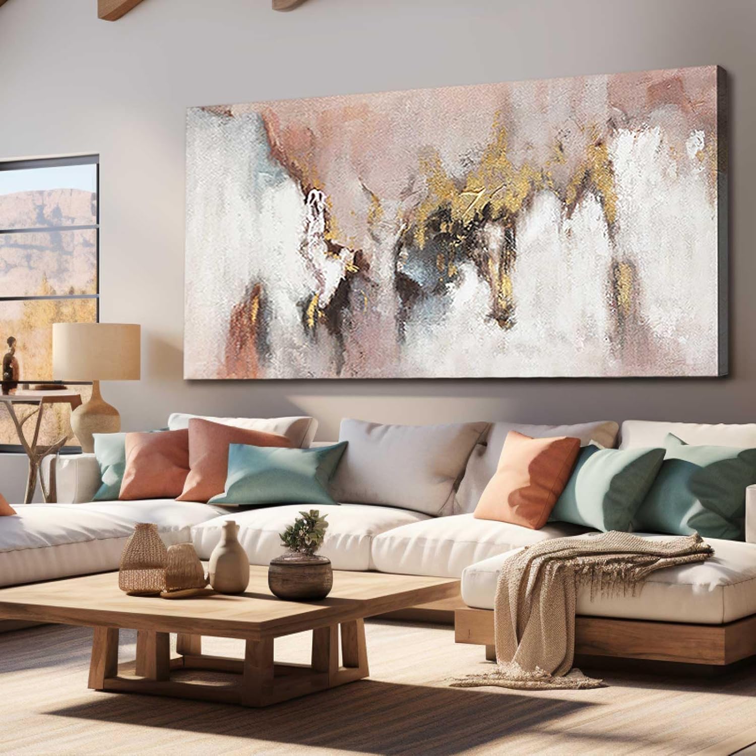 ADALE Wall Decor for Living Room Landscape Artwork Blossom Oil ...