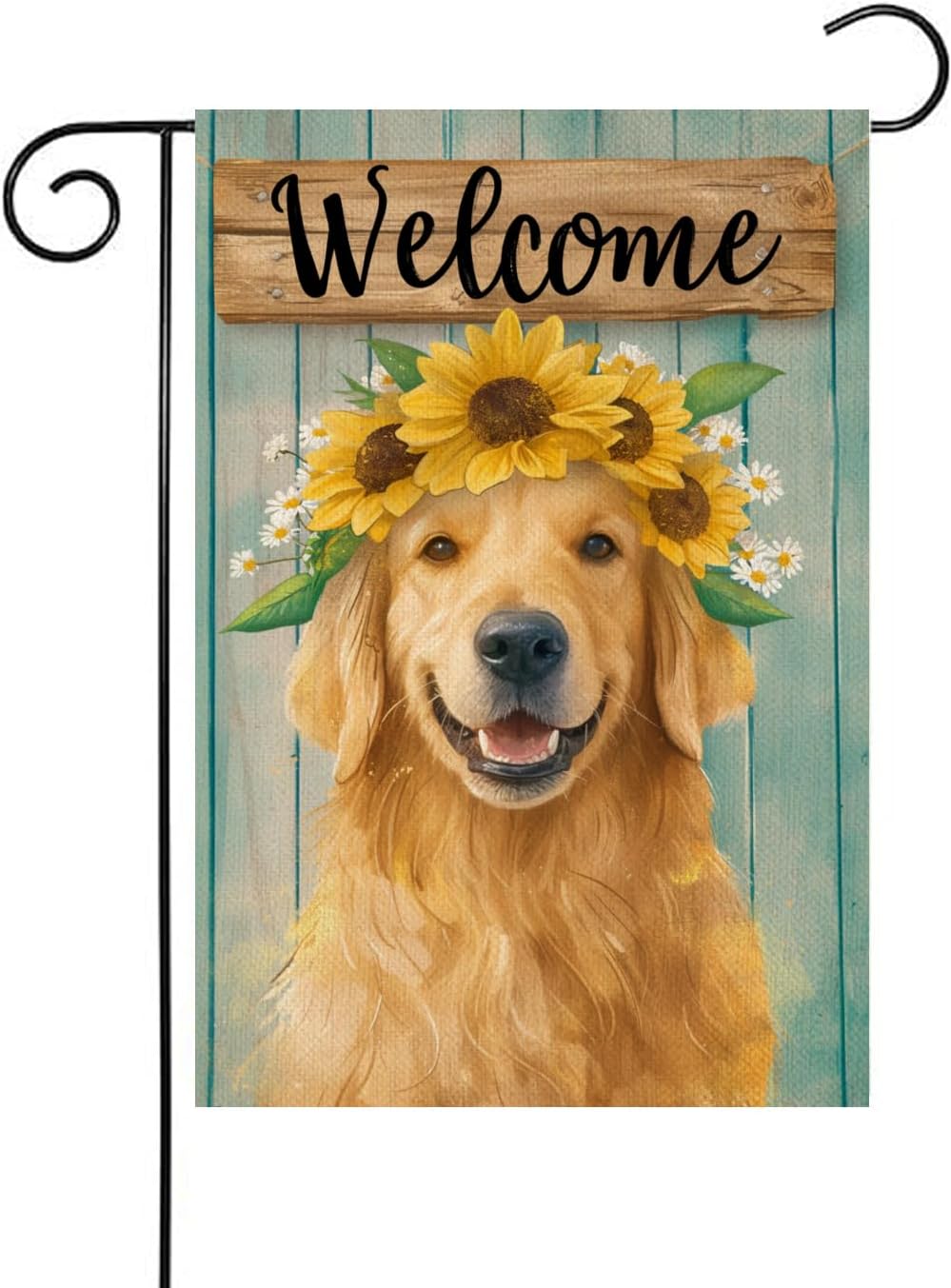 ADALE Welcome Golden Retriever Garden Flag Double Sided Summer ...