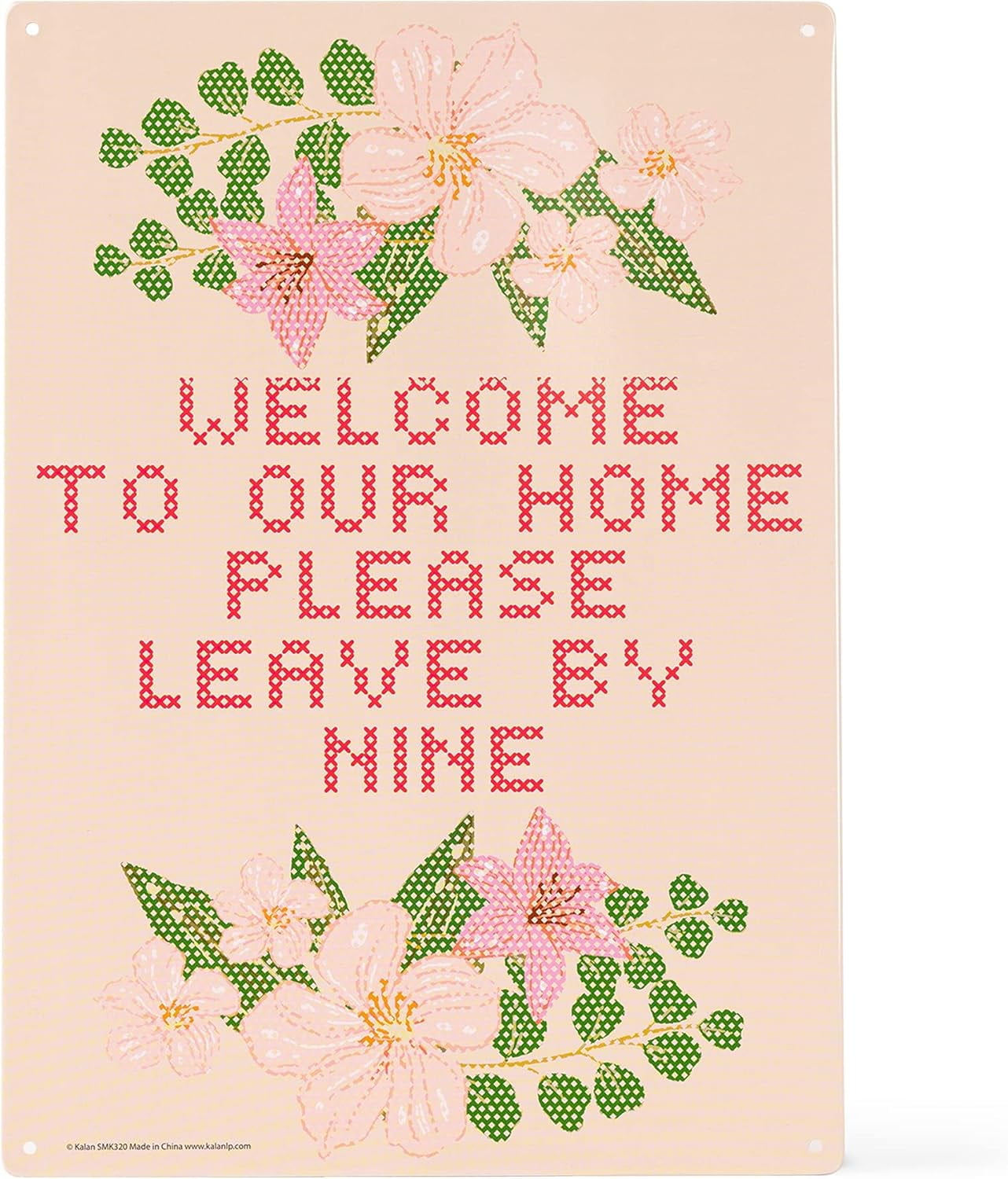 ADALE Welcome to Our Home Metal Sign - Easy-to-Hang Wall Decor - Fun ...