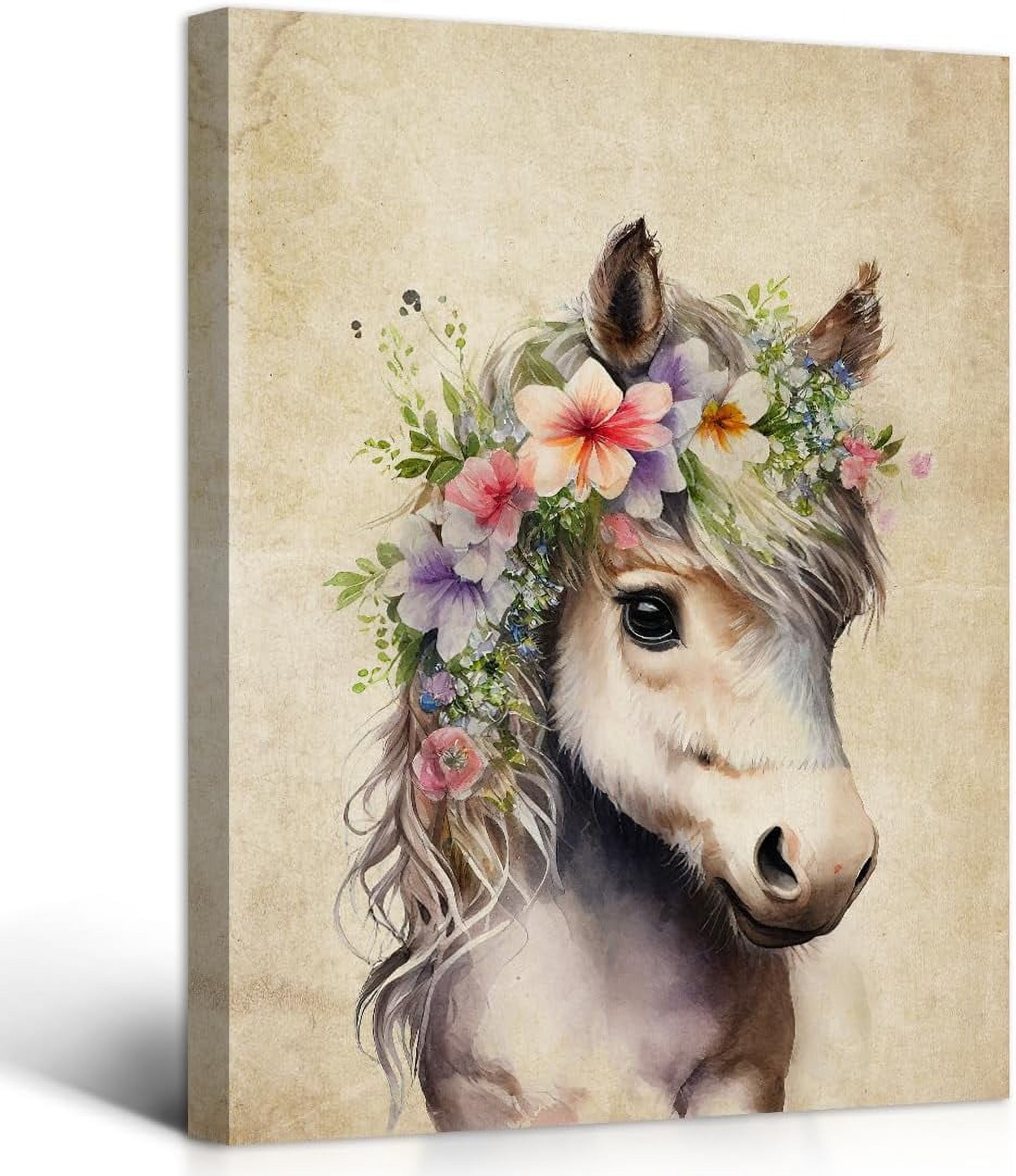 ADALE Wolf Wall Art Decor Vintage Jungle Animal Canvas Print Picture ...