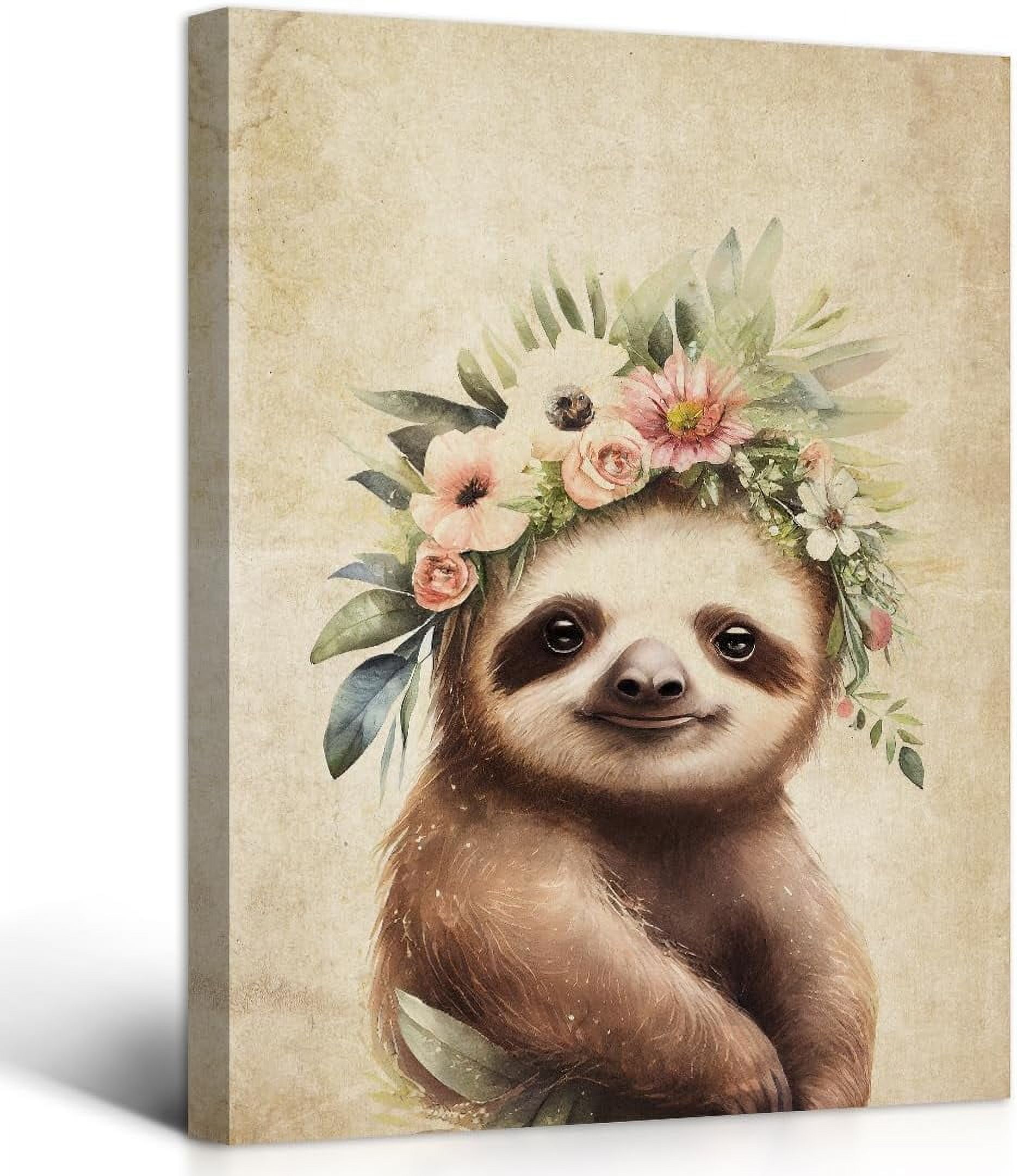 ADALE Wolf Wall Art Decor Vintage Jungle Animal Canvas Print Picture ...