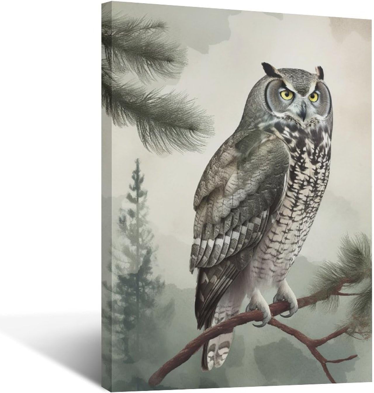 ADALE Wolf Wall Art Northern Lights Wolf Poster Pictures Wall Decor ...