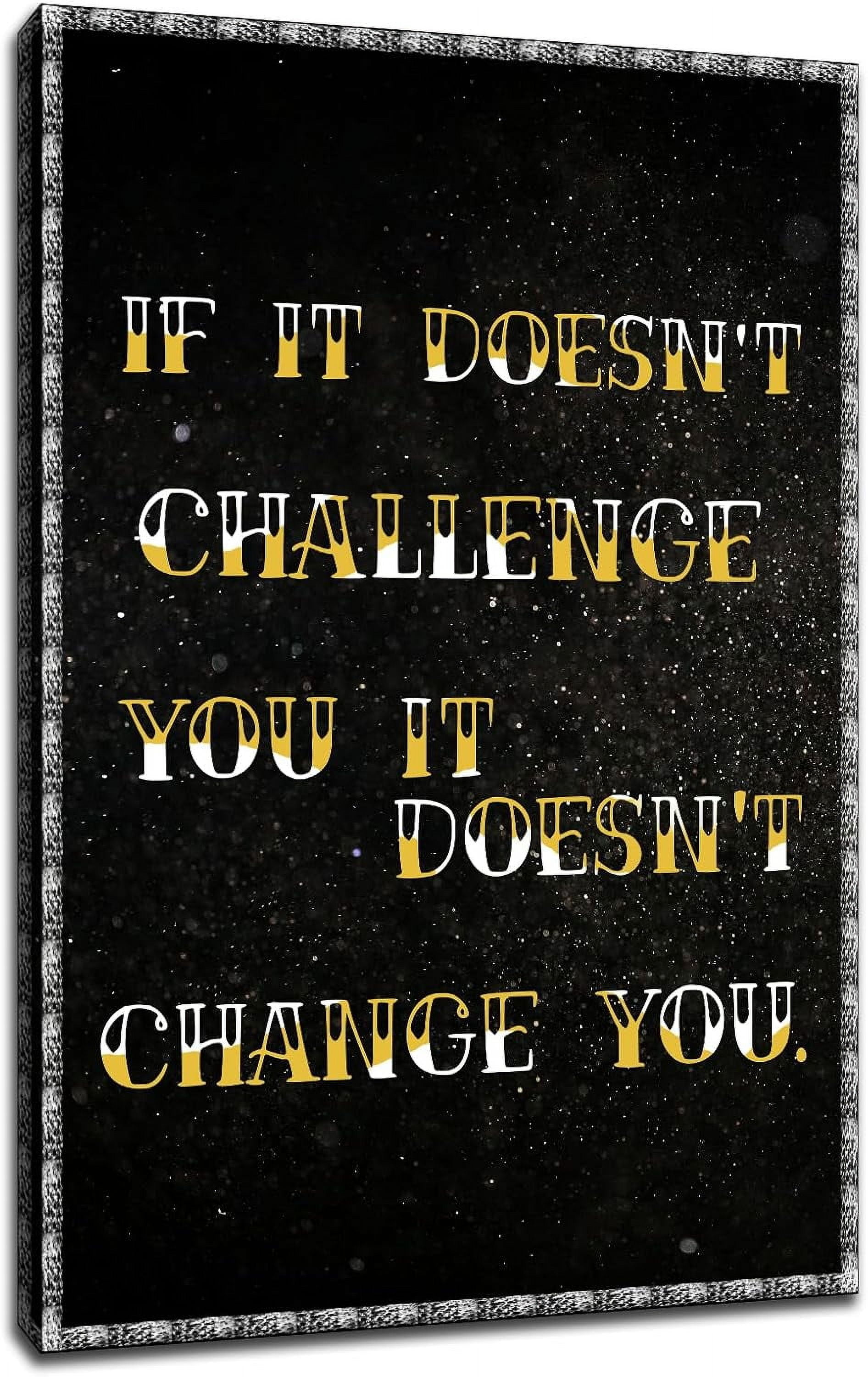 ADALE spirational Canvas Wall Art Motivational Challenge Prt Poster for ...