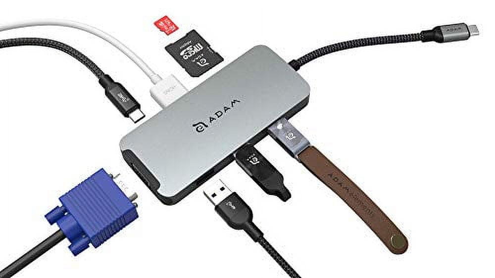 ADAM elements 8-in-1 USB C Hub - 4K USB C to HDMI - 100W USB C PD - SD ...