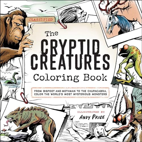Pre-Owned The Cryptid Creatures Coloring Book: From Bigfoot and Mothman ...