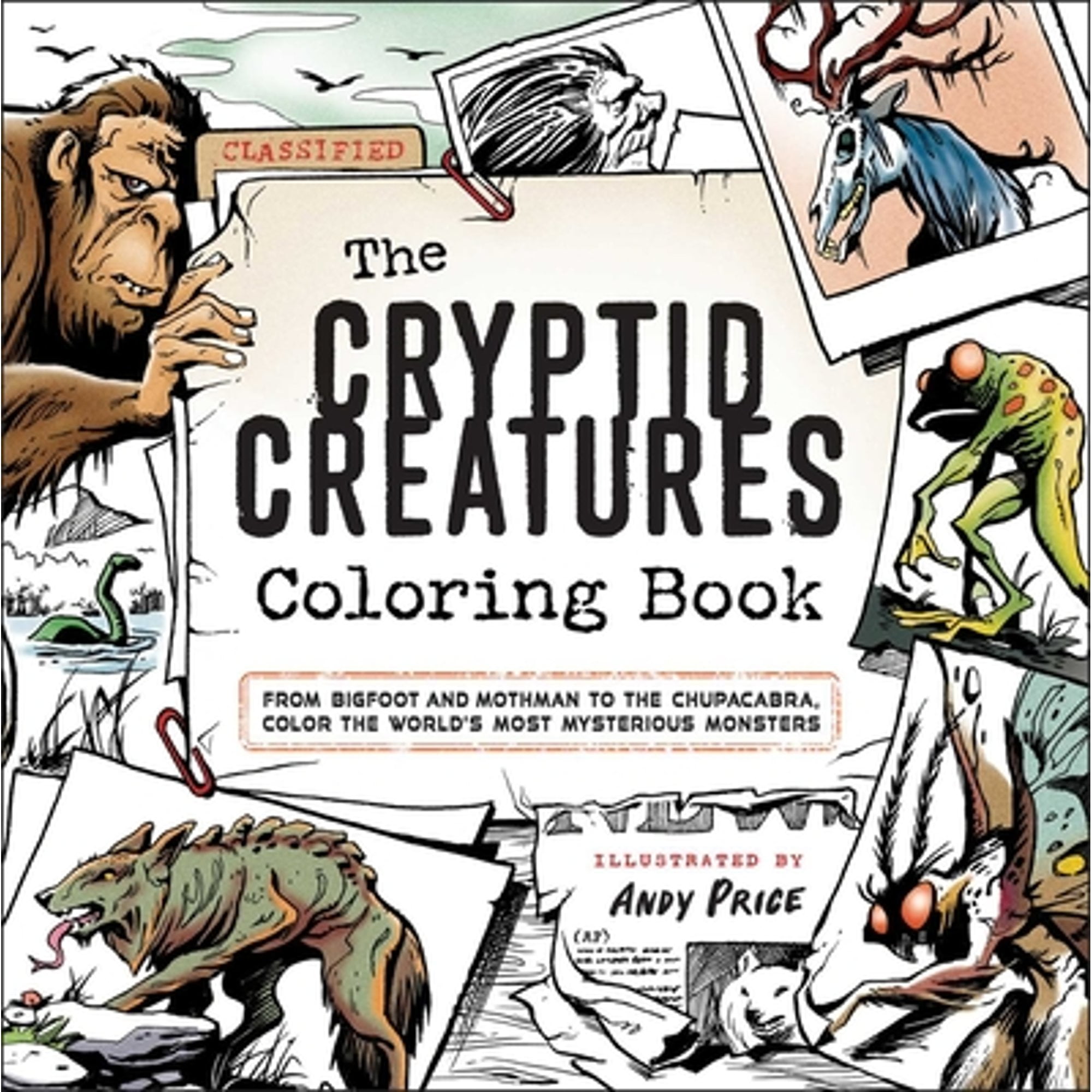 Pre-Owned The Cryptid Creatures Coloring Book: From Bigfoot and Mothman ...