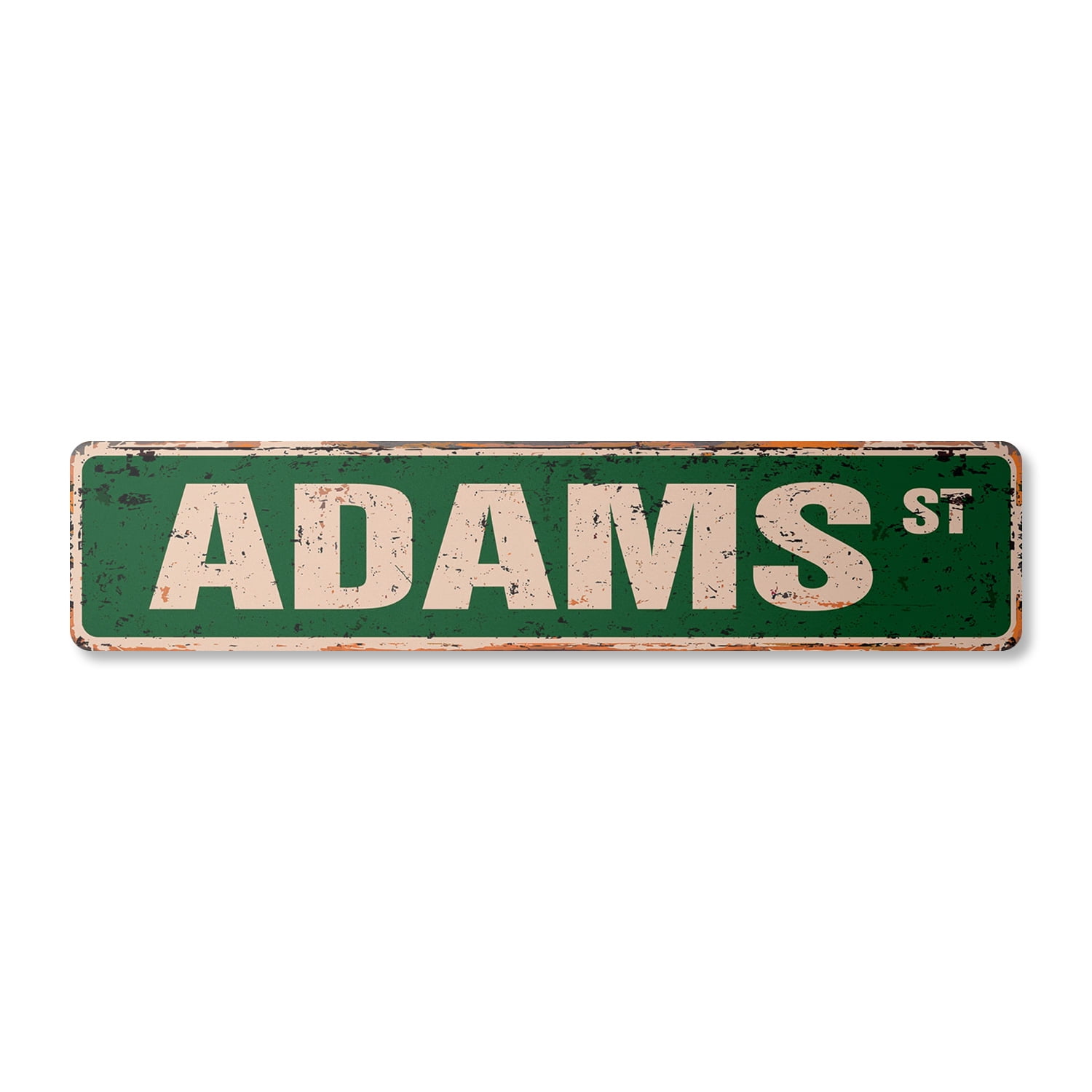 ADAMS Vintage Plastic Street Sign Childrens Name Room Sign | Indoor ...