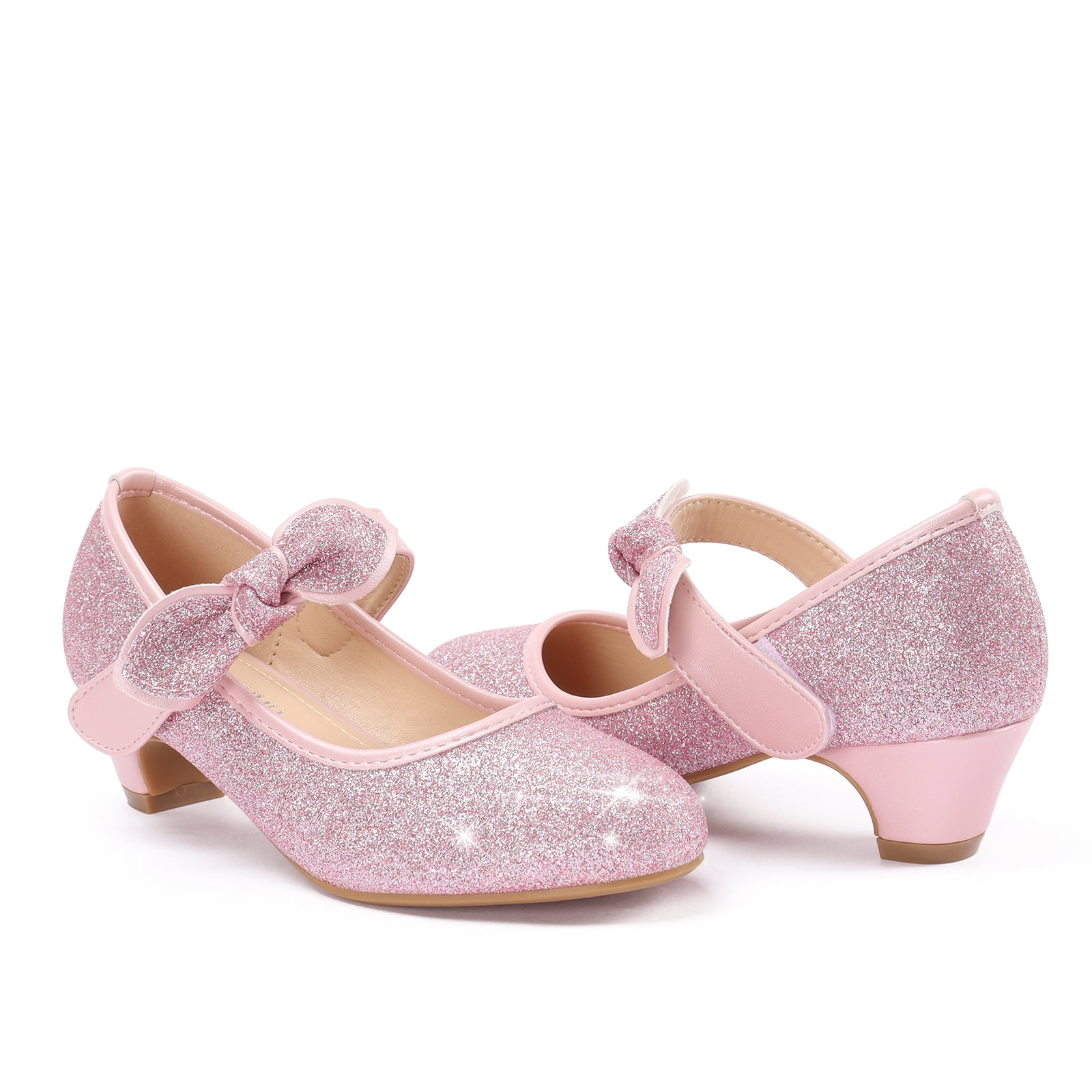 ADAMUMU Girls Mary Janes, Medium Low Heels, Flat Ballet Dress Strap ...