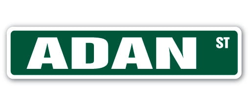 ADAN Street Sign Childrens Name Room Sign | Indoor/Outdoor | 36" Wide ...