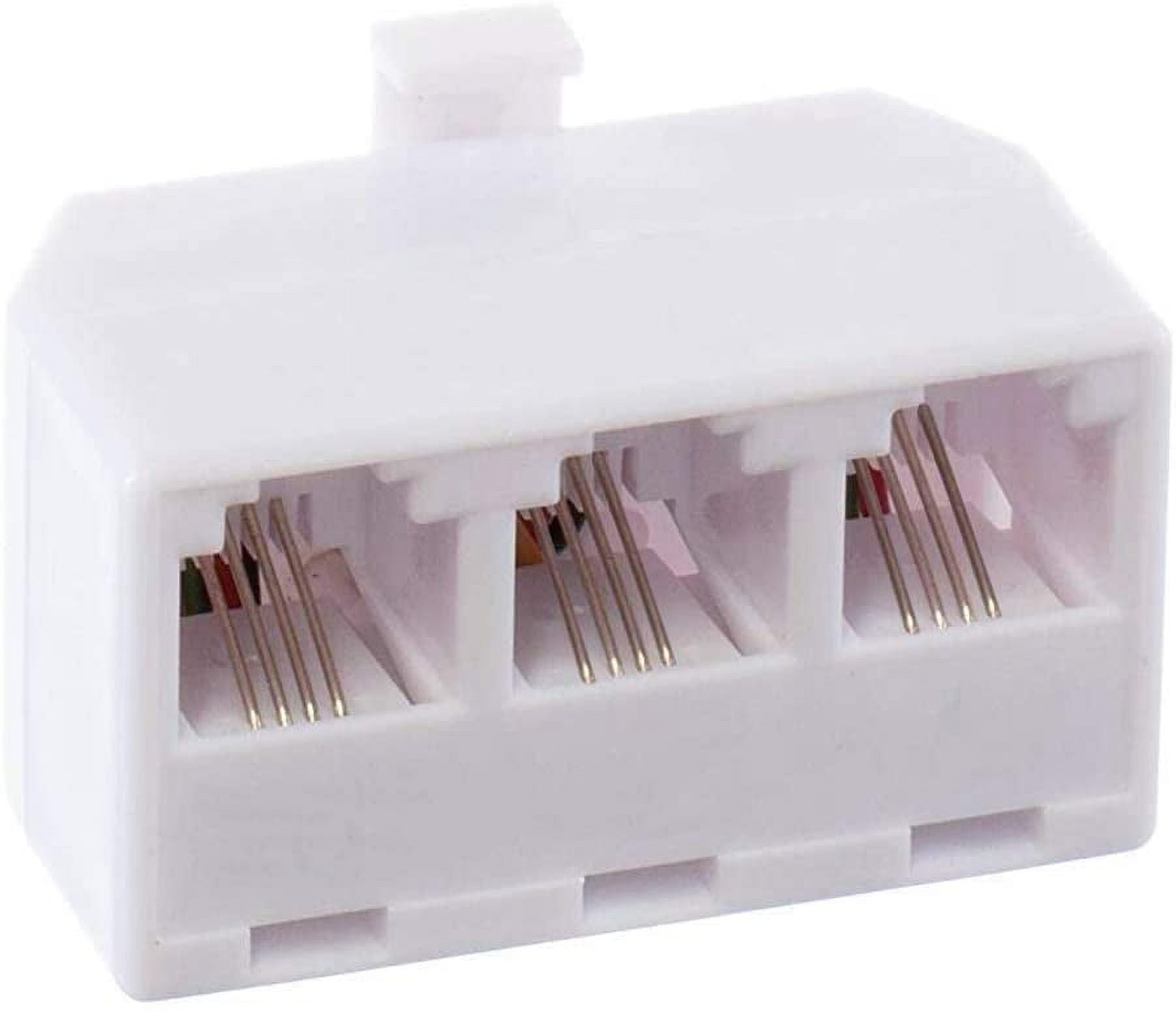 ADAPTER, TELEPHONE RJ-11 SPLITTER 6P4C TRIPLE COMMON LINE 1 / LINE 2 ...