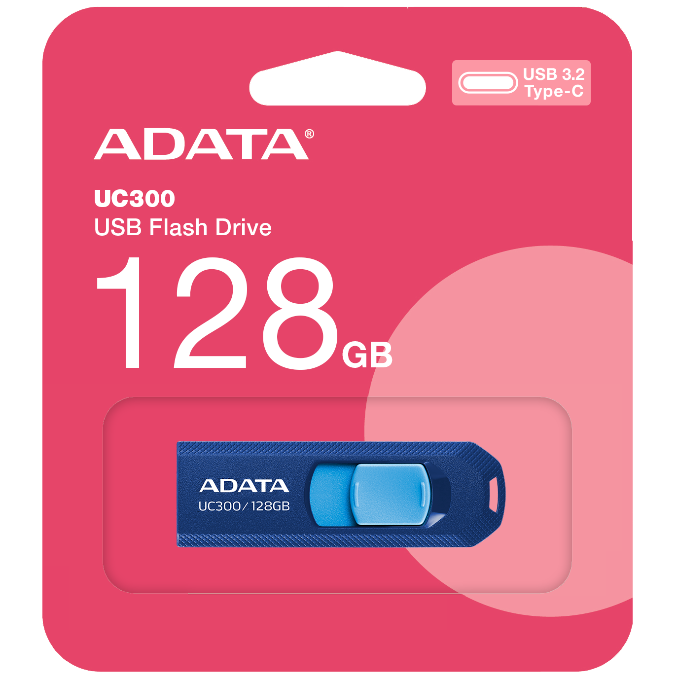 ADATA 128GB UC300 Type-C USB 3.2 Gen 1 Flash Drive - Blue - Walmart.com