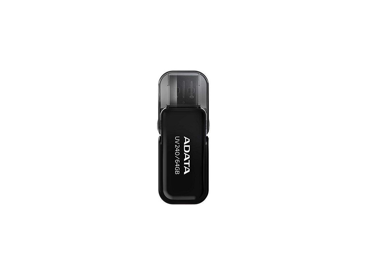 ADATA 64GB UV240 Easy-Flip USB 2.0 Flash Drive (AUV240-64G-RBK ...