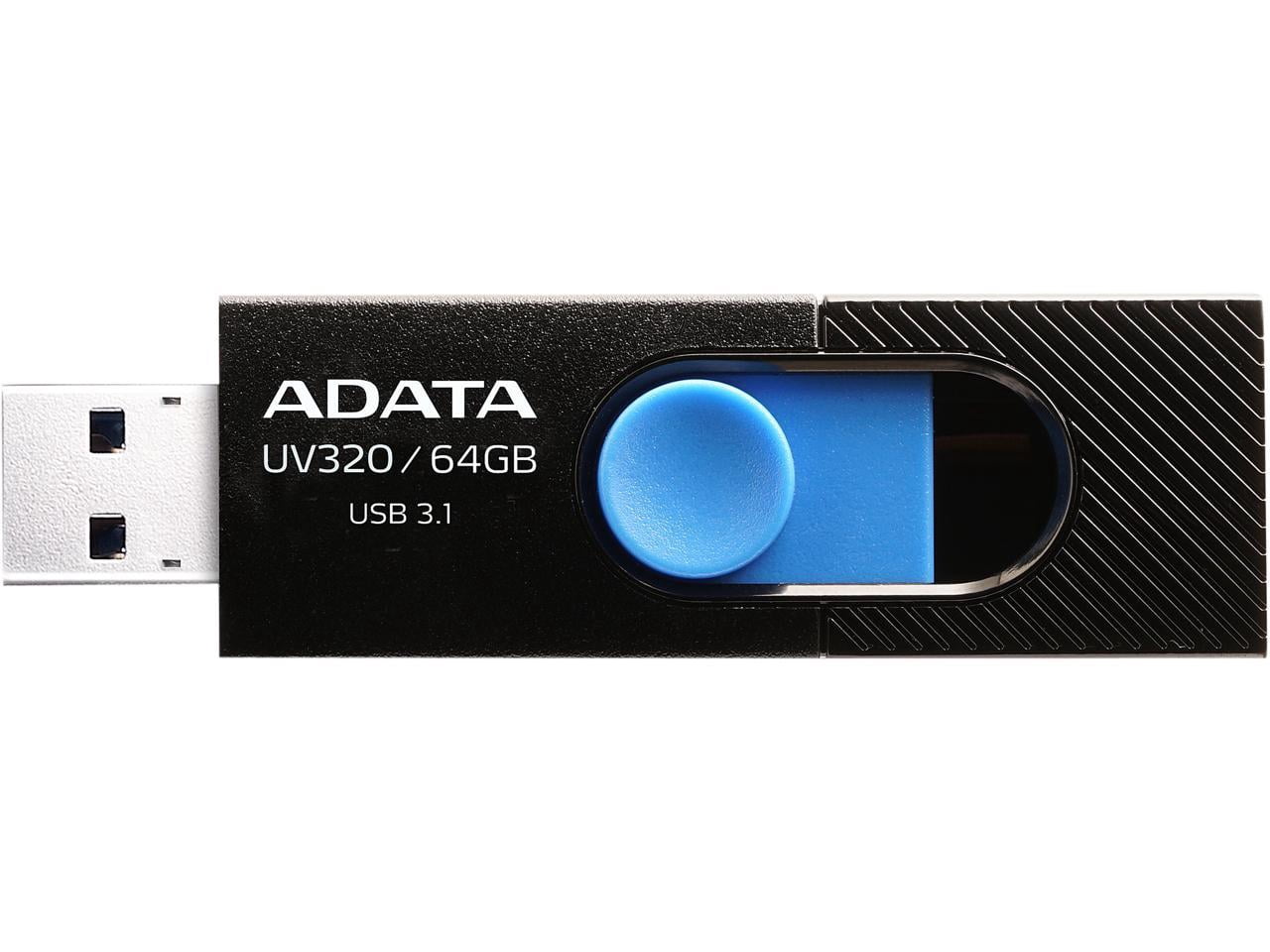 ADATA 64GB UV320 USB 3.1 Flash Drive (AUV320-64G-RBKBL) - Walmart.com