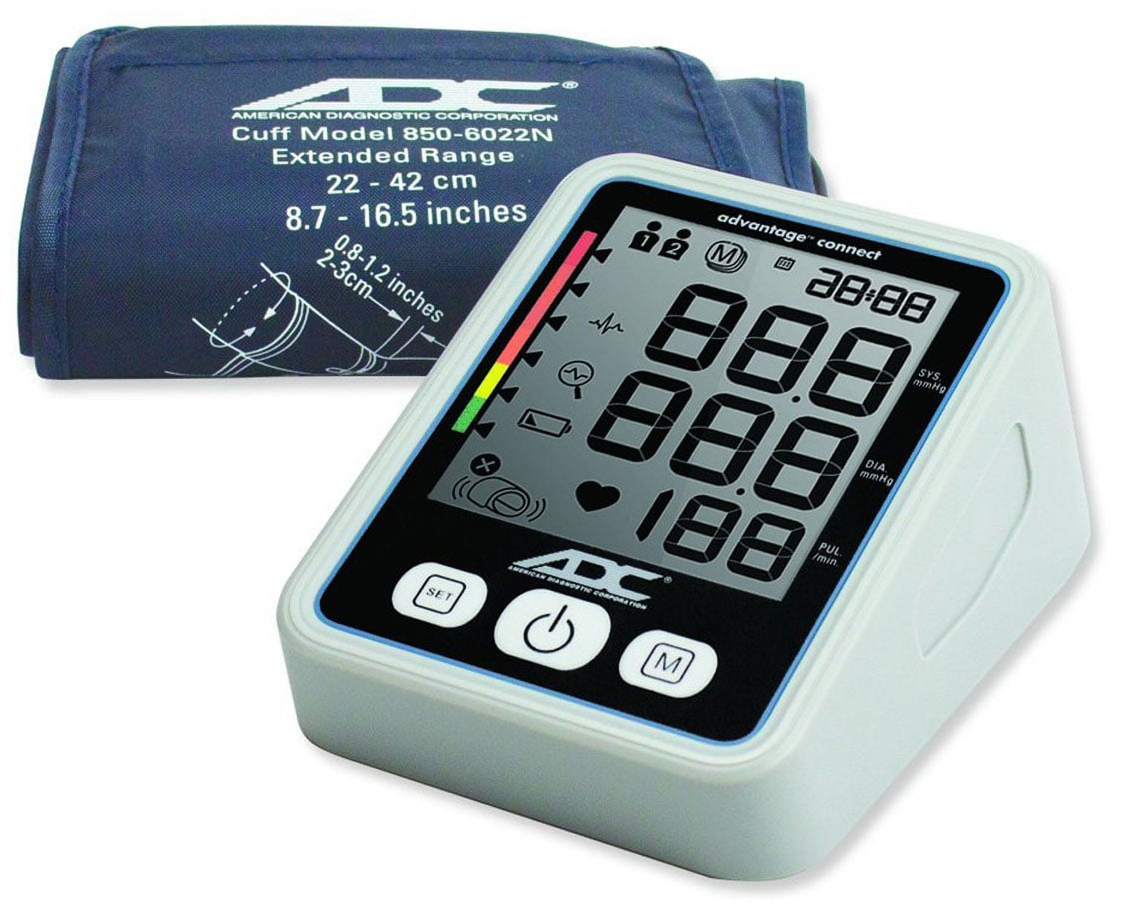 ADC Bluetooth Auto Blood Pressure Set AD6024N, Standard - Walmart.com