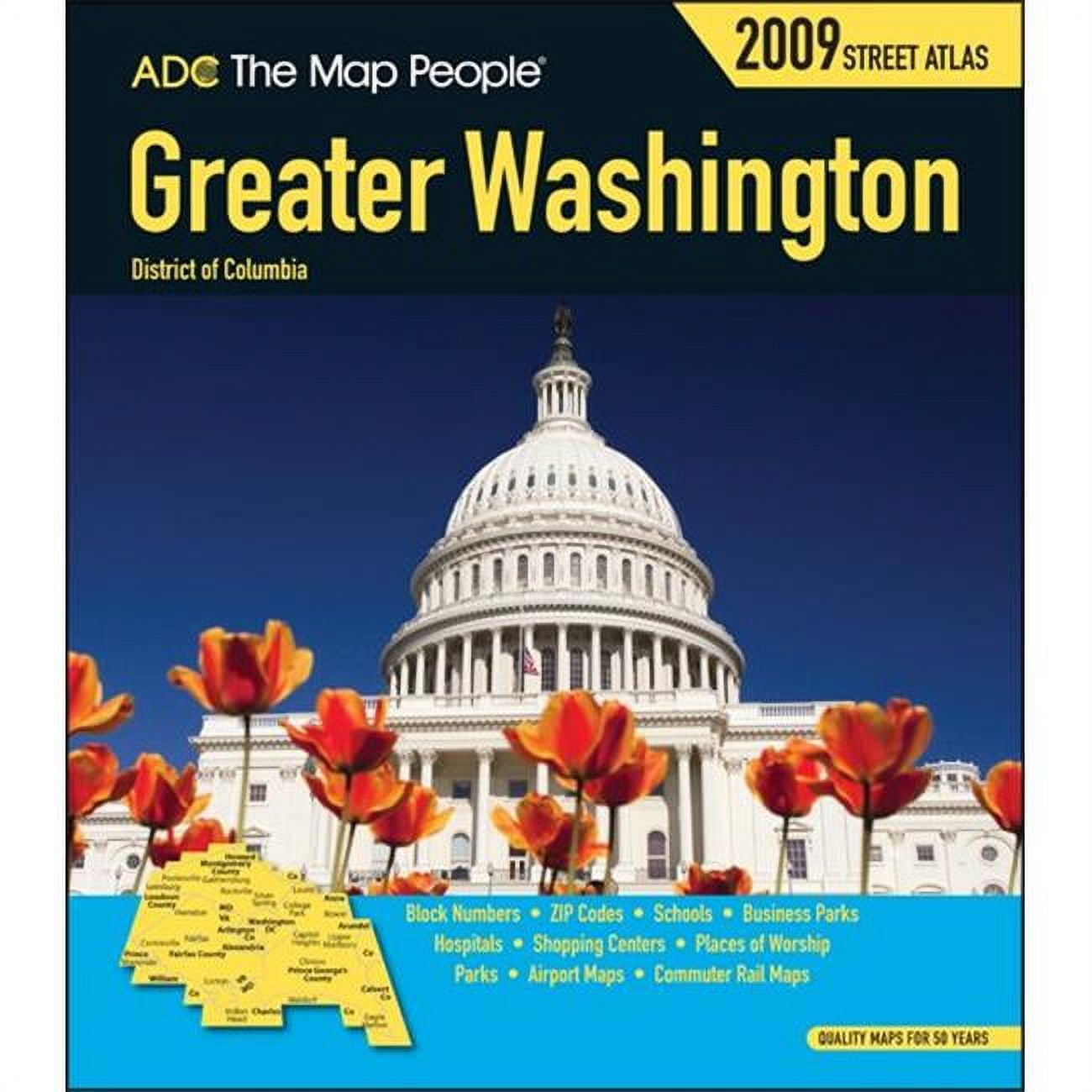 ADC The Map People 308661 Greater Washington DC Atlas - Walmart.com