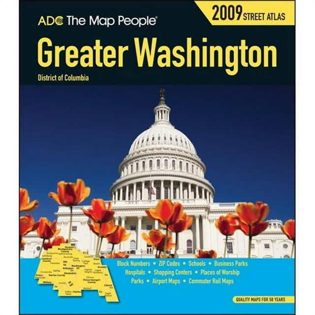 ADC The Map People 308661 Greater Washington DC Atlas - Walmart.com