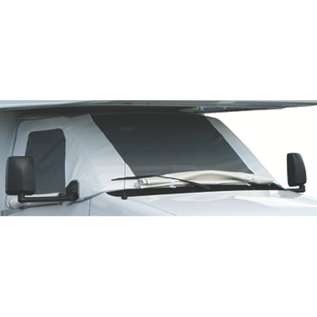 ADCO Class C Deluxe Windshield Cover with Roll-Up Windows for RV, White ...