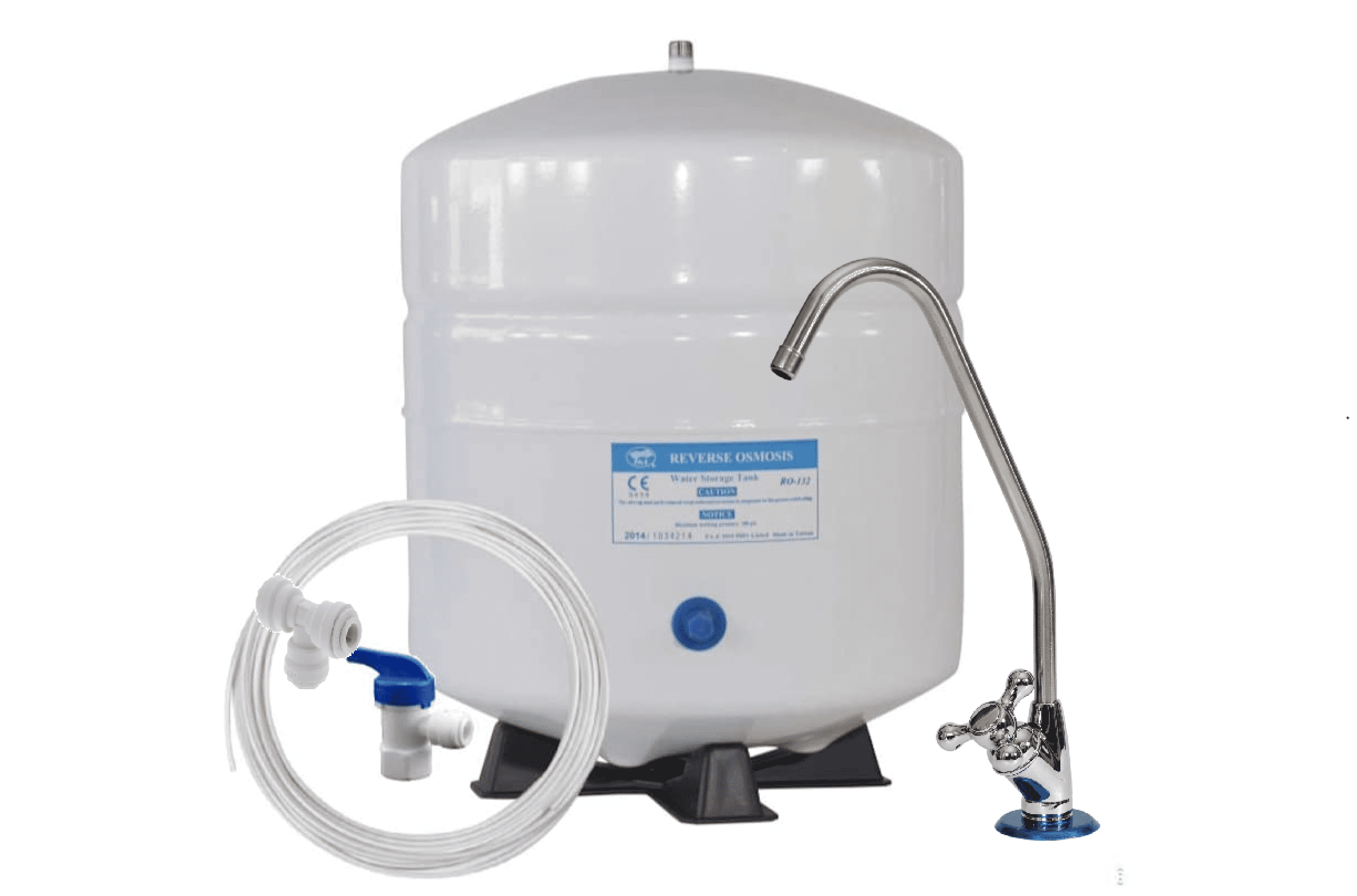 ADD-ON KIT: RO Faucet + Reverse Osmosis Water Storage Pressure Tank 4.5 Gallon (3.2 Gal Capacity ...