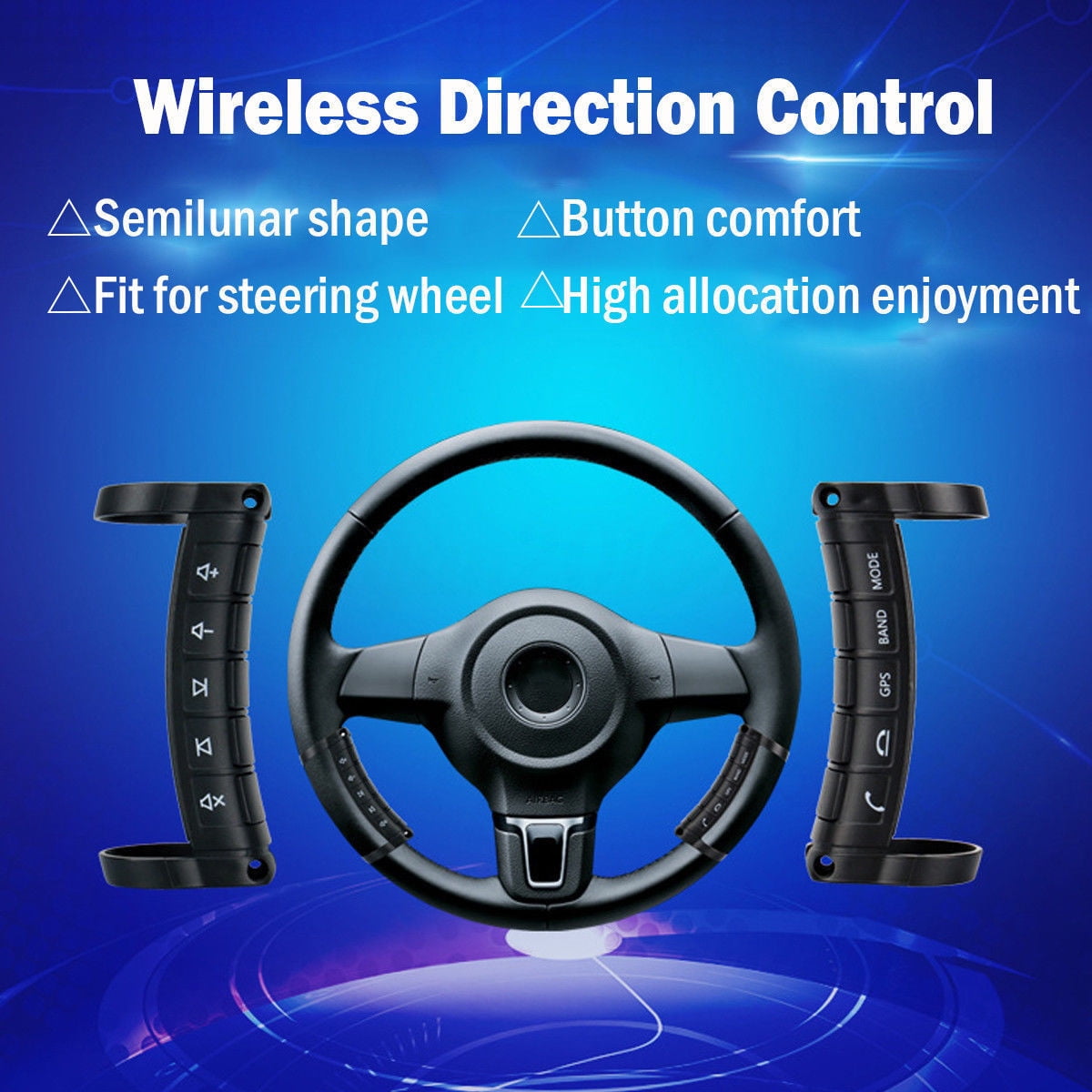 ADD Steering Wheel Remote Control Wireless Vol Ch Mute Mode Button ...