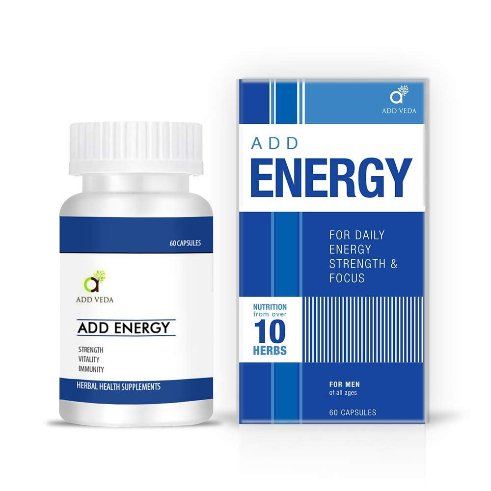 ADD VEDA Add Energy Capsules, Multivitamin For Men For Daily Energy ...