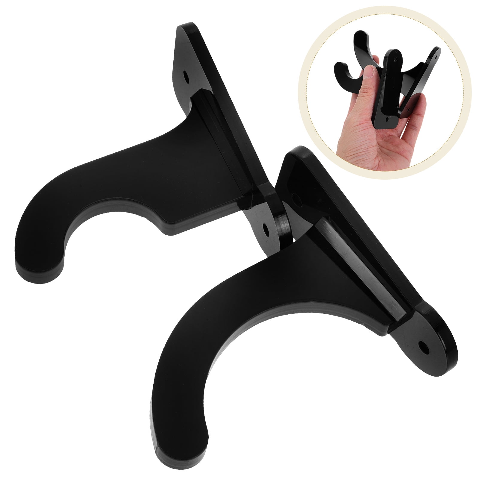 ADDHAT 1 Pair Acrylic Baseball Bat Hangers Space Saving Display Black ...