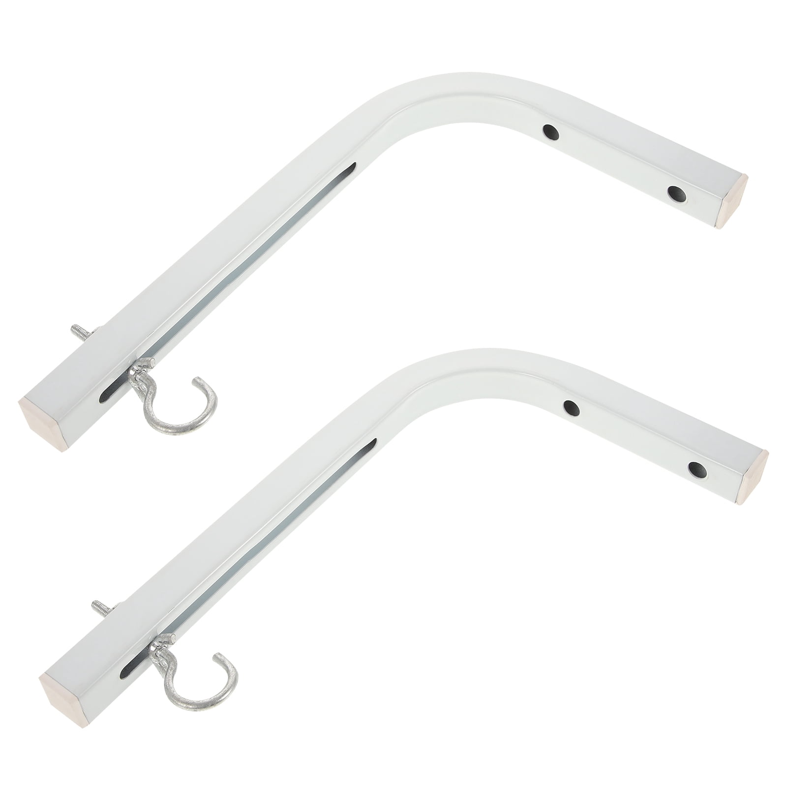 ADDHAT 1 Pair White Metal Projector Screen Holder L-Shaped Hooks for ...