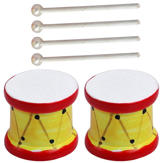 ADDHAT 1 Set 1/12 Doll House Mini Drum And Drumstick Models Doll House ...
