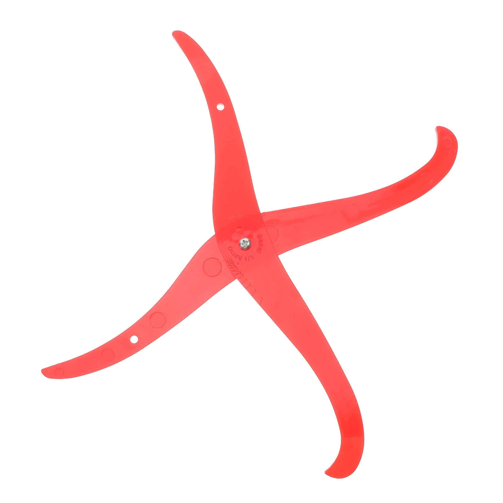 ADDHAT 1 Set Red Plastic Measuring Ruler for Clay Sculpting Tools with ...