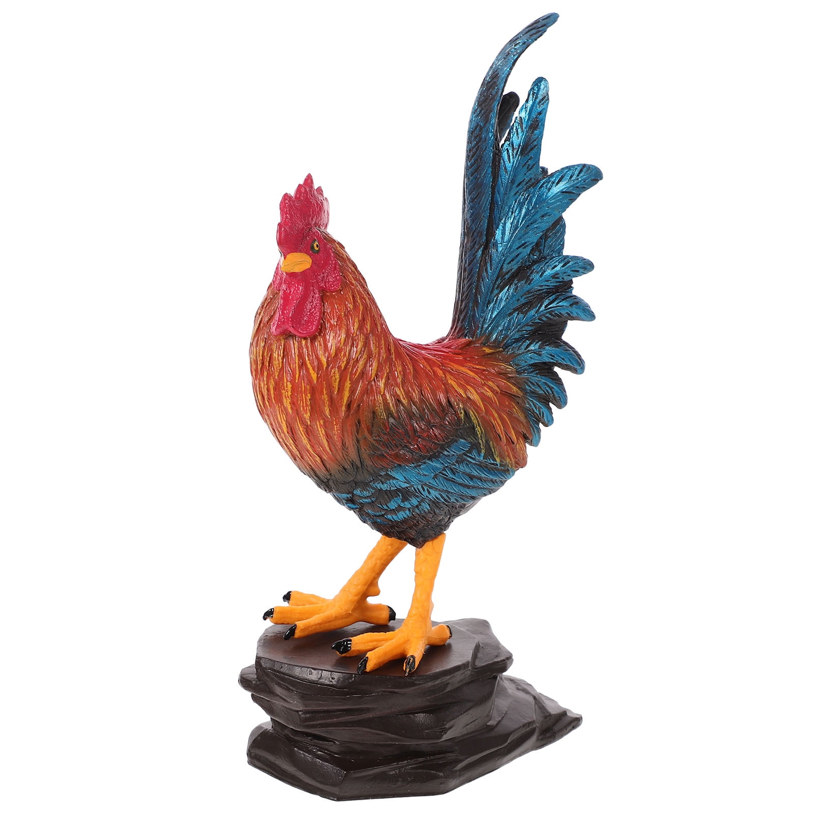 ADDHAT 1Set Vivid Simulated Rooster Ornament for Home and Garden ...