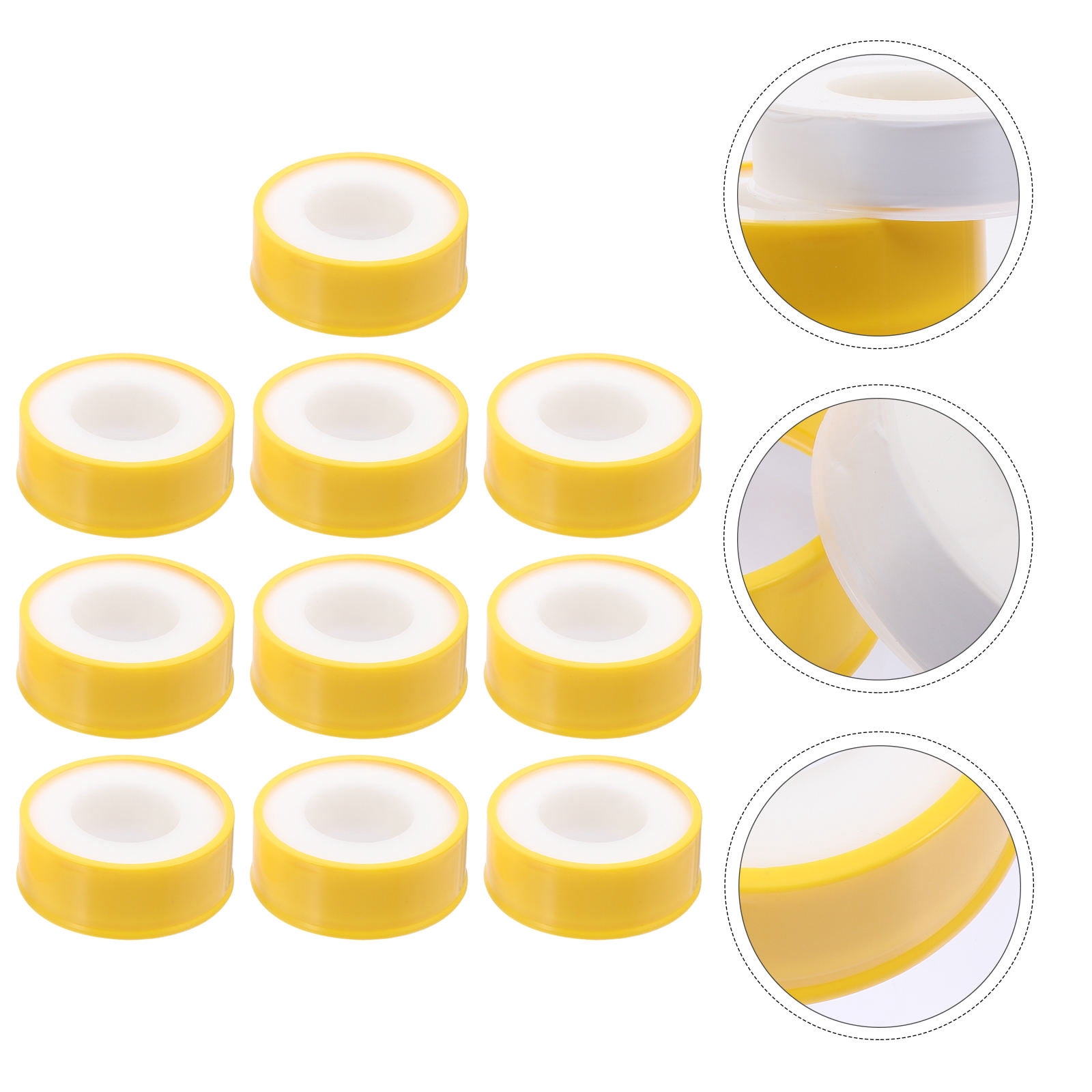 ADDHAT Plumber's Tape PTFE Duct Tape Yellow 10 Rolls - Walmart.com