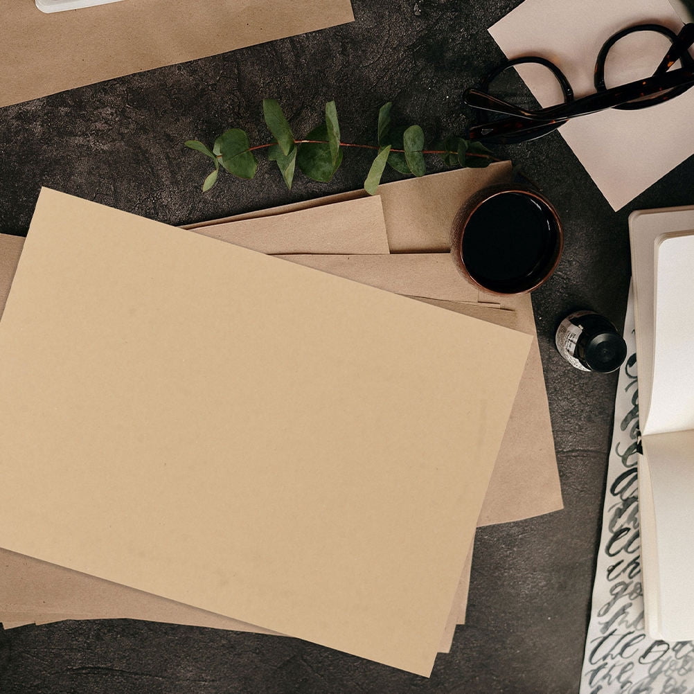 ADDHAT 100 Sheets Writing Paper for Craft Projects General Users Brown ...