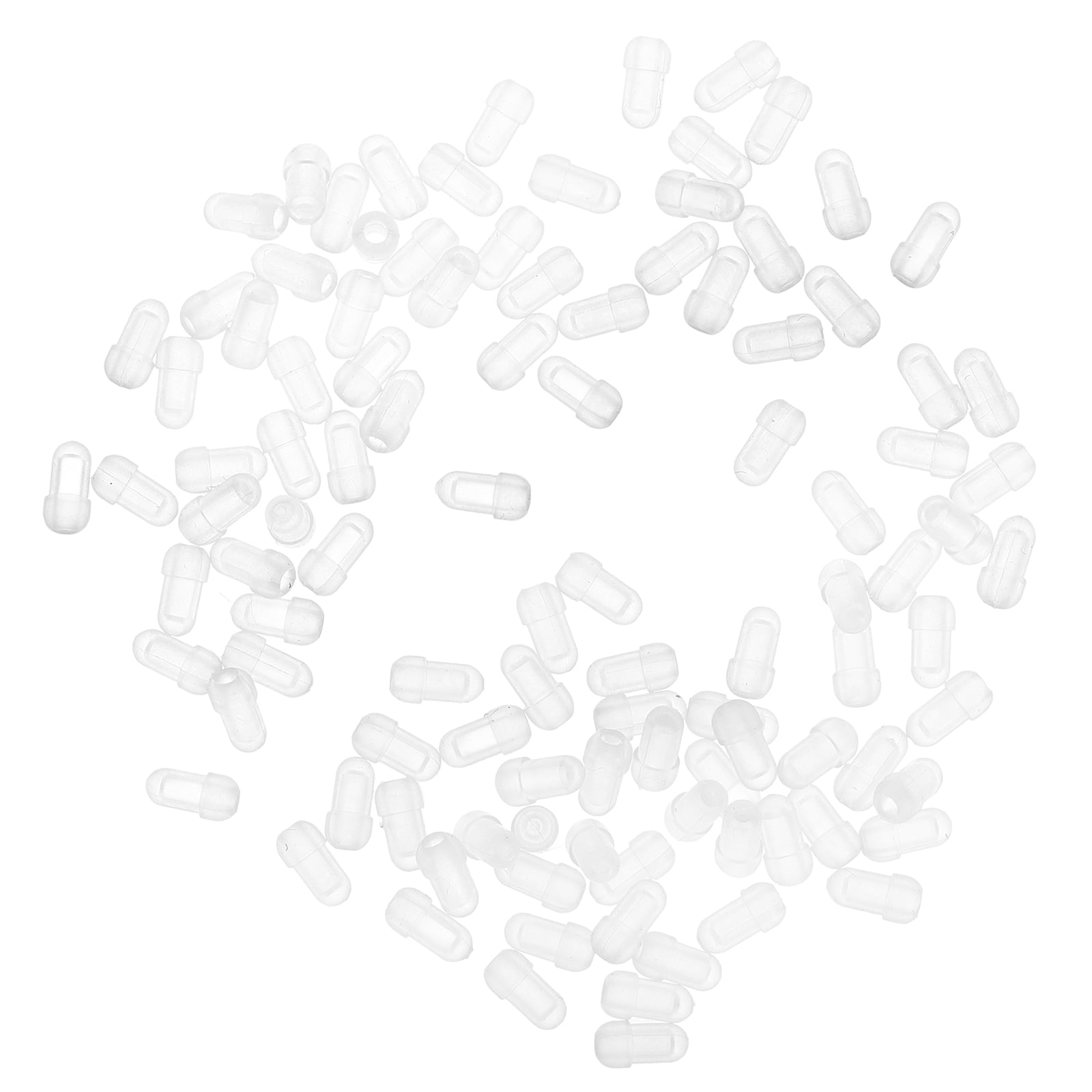 ADDHAT 100Pcs Auricular Needle Protector Soft Rubber Earring Protection ...
