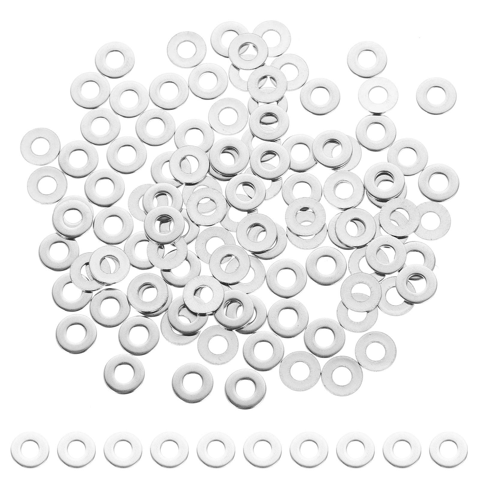 ADDHAT 100 Pieces Stainless Steel Thin Metal Washers Assortment for ...