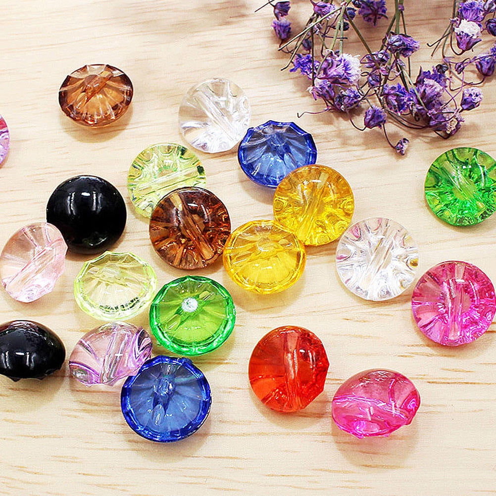 ADDHAT 100Pcs White Resin Sewing Buttons for Clothes Decorative ...