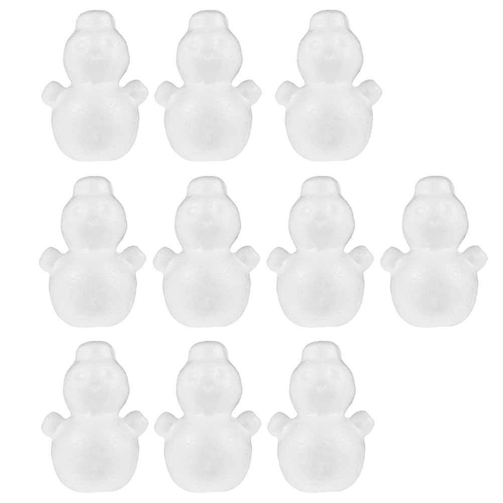 ADDHAT 10Pack Snowman Shape Foam Models for Snowman Craft Kit Kids ...