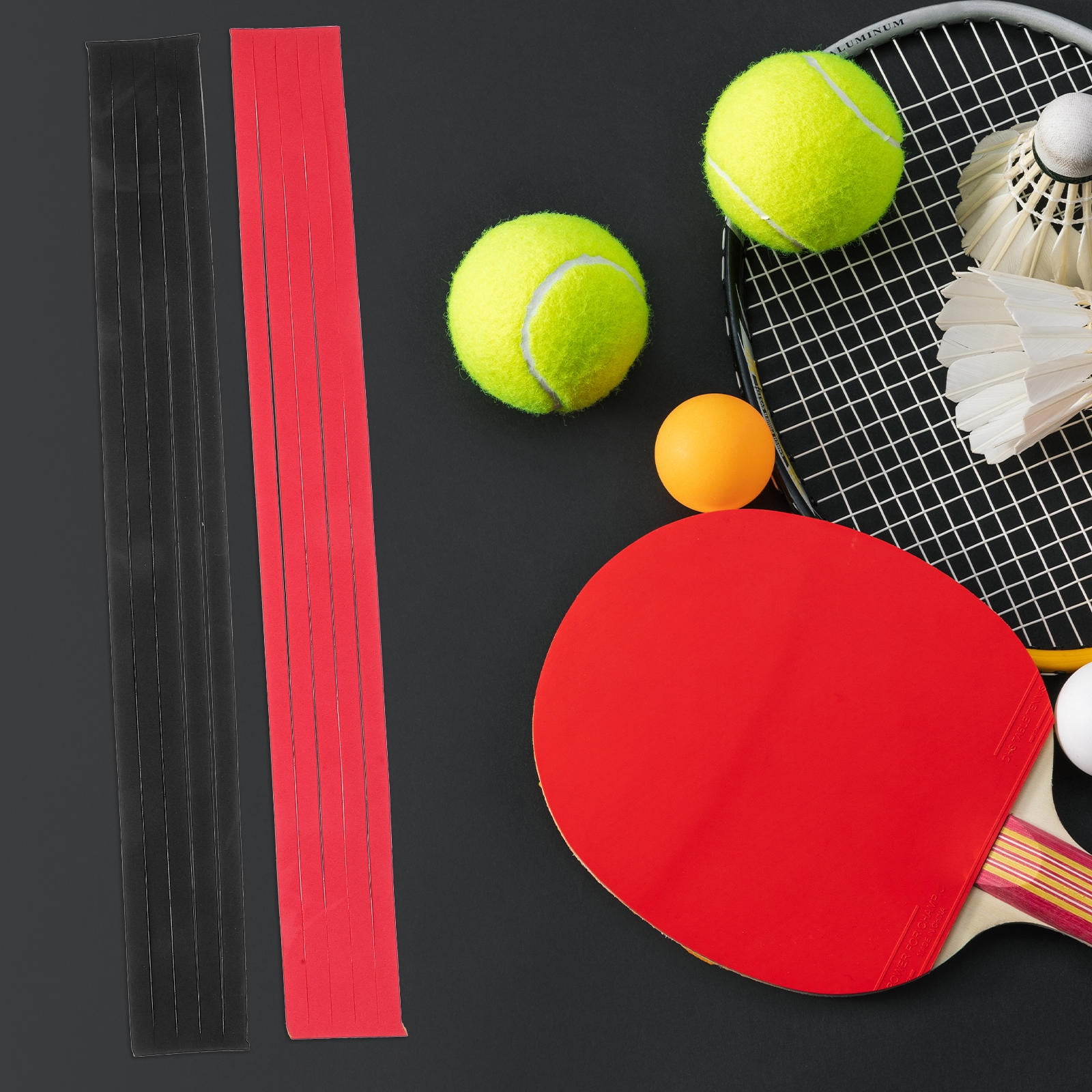ADDHAT 10Pcs Black Red Assorted Color Sponge Racket Edge Tape Table ...