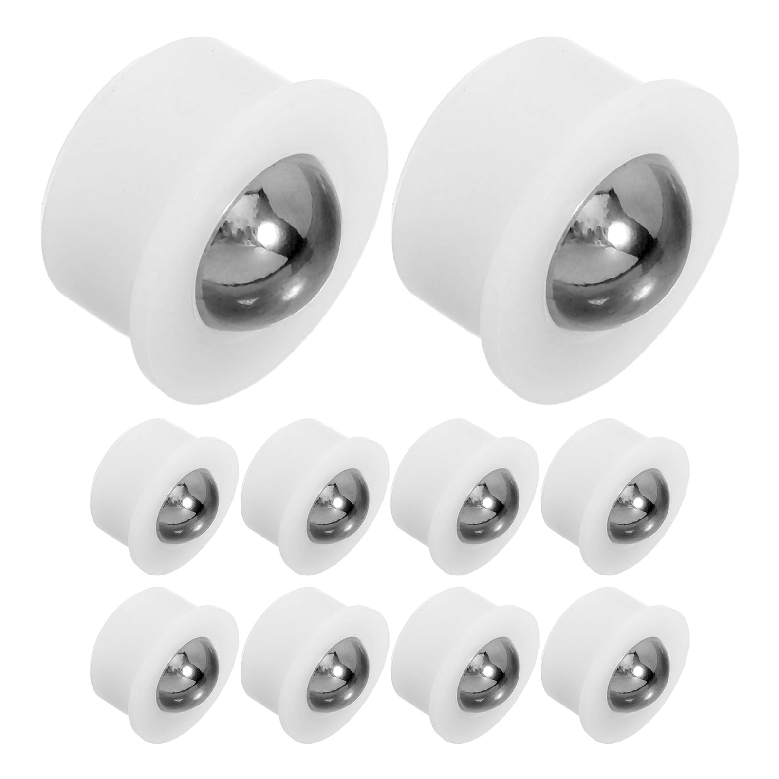 ADDHAT Furniture Rollers Caster Wheels Assorted Color Plastic Stainless Steel for Door Use ...