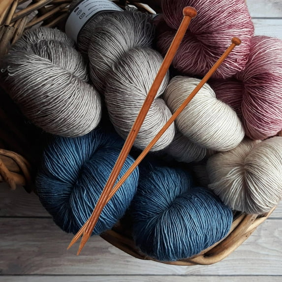 ADDHAT 18 Pcs Knitting Needles Sets Wood Knitting Needles for Scarf ...