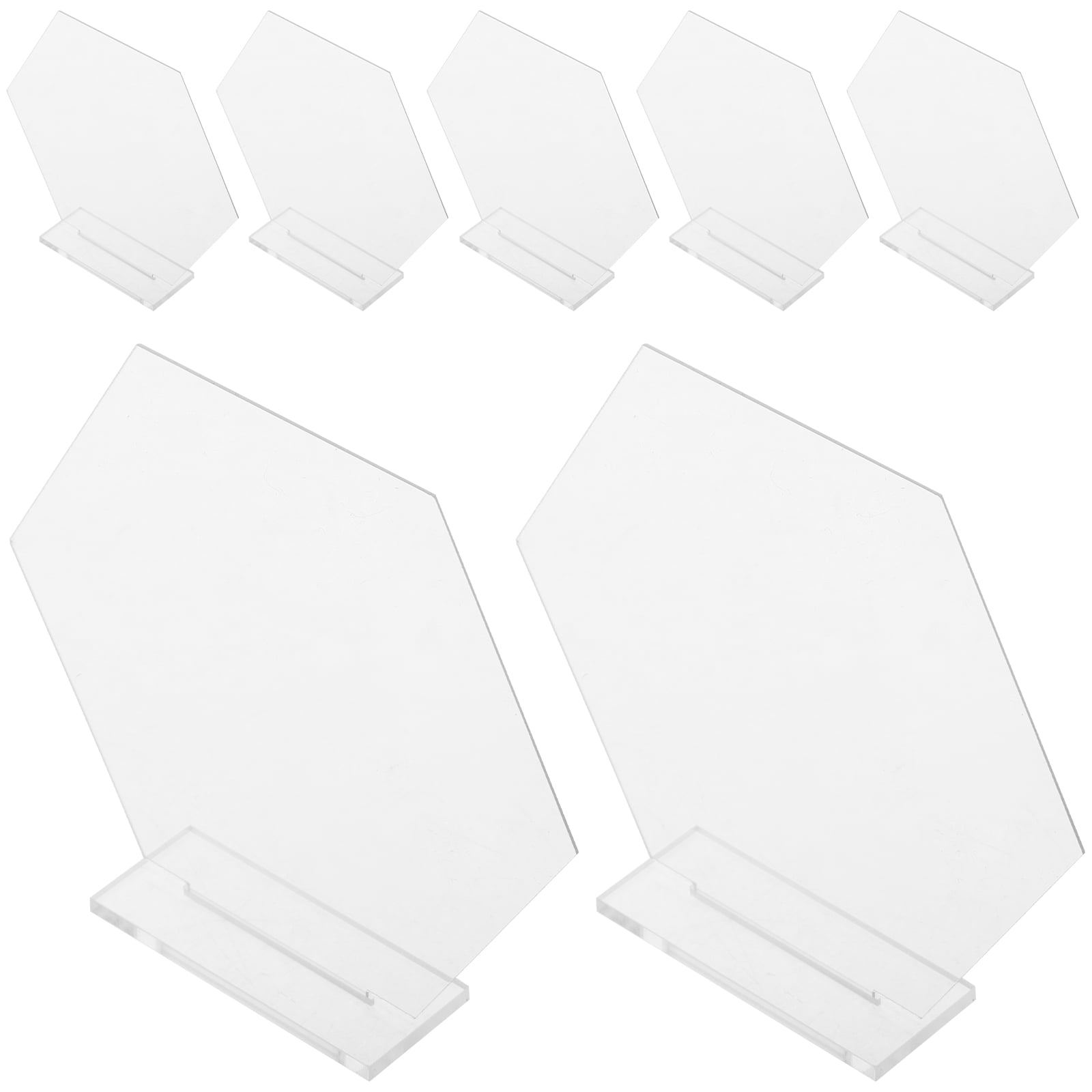 ADDHAT 18 Set Blank Acrylic Signs for Table Number Indicator Event ...