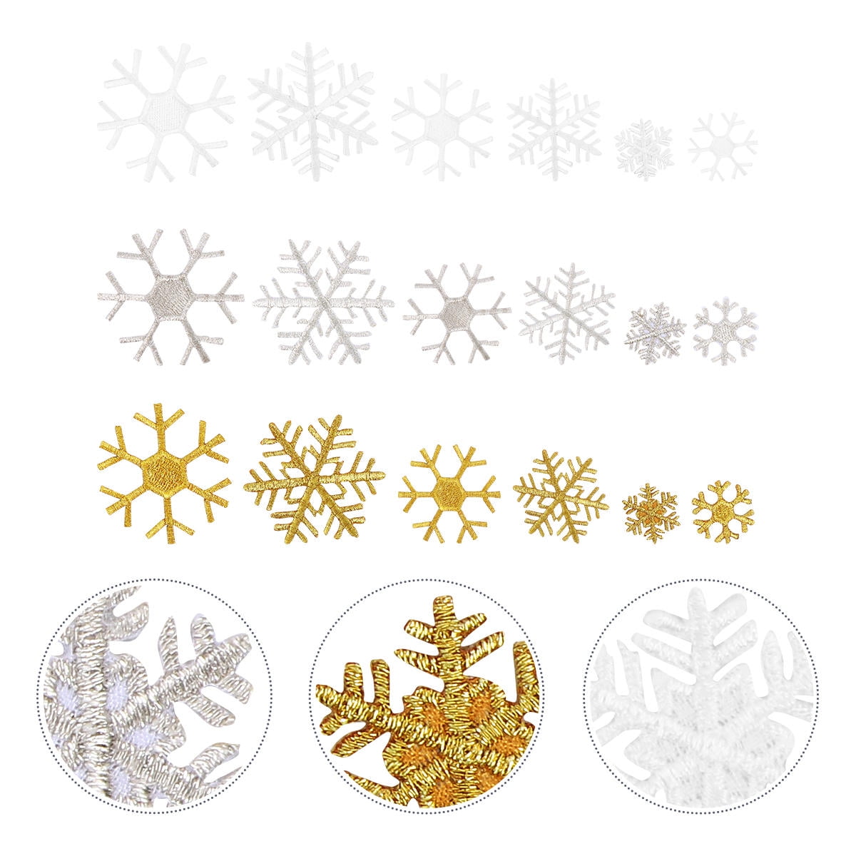 ADDHAT Winter Snowflake Applique Patchwork Snowflakes Assorted Color ...