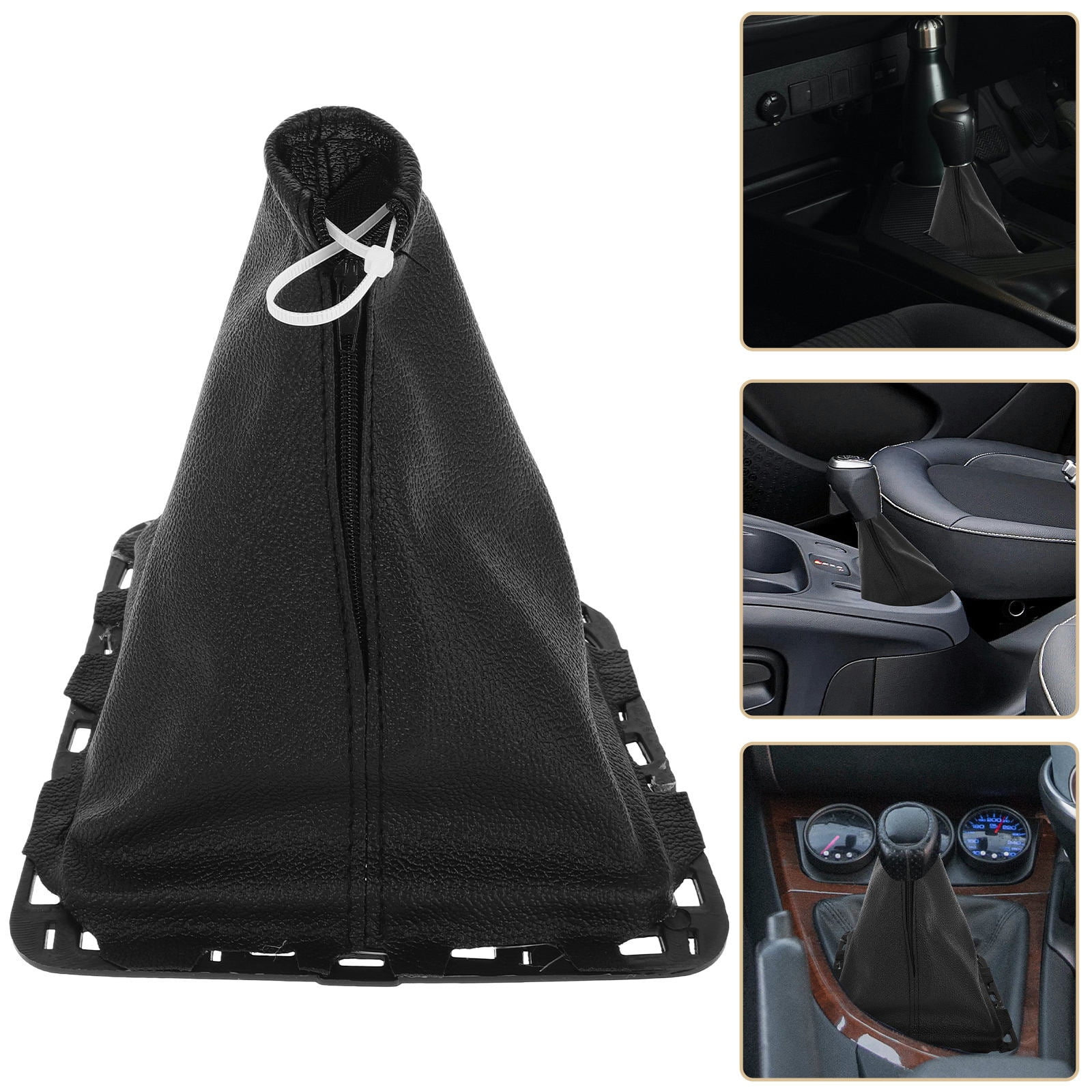 ADDHAT 1Pack Gear Shift Knob Gaiter Cowhide for Car Interior Protection ...