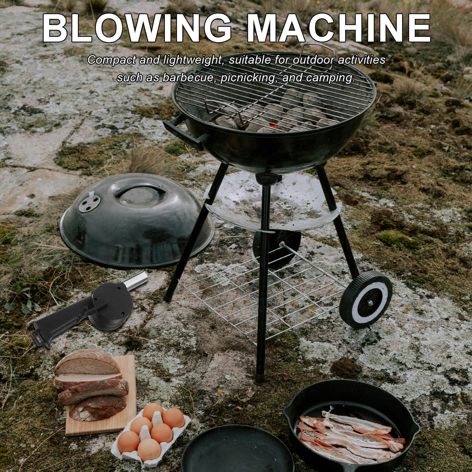 ADDHAT 1Pack Hand Crank Fire Blower Compact Lightweight for BBQ Blower ...