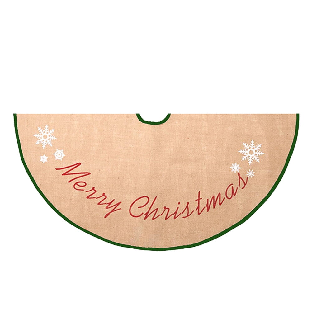 ADDHAT 1Pack Rustic Christmas Style Tree Skirt Beige Circular for ...
