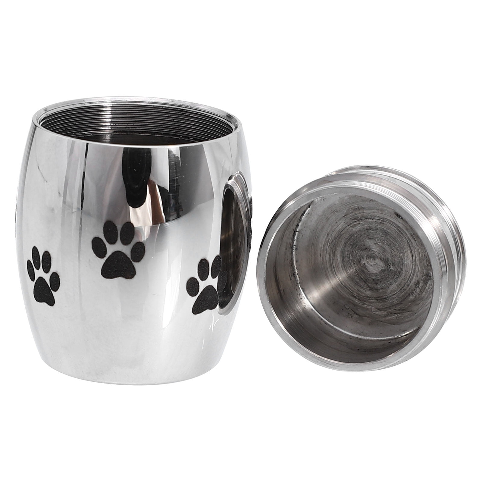 ADDHAT 1Pc Durable Stainless Steel Urn Portable Pet Ash Can with Smooth ...