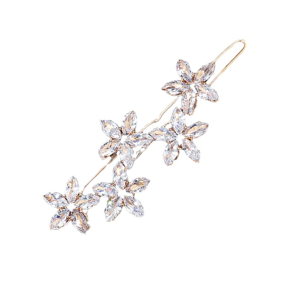 ADDHAT 1Pc Flower Design Golden Hairpin Lightweight Hair Clamp for ...