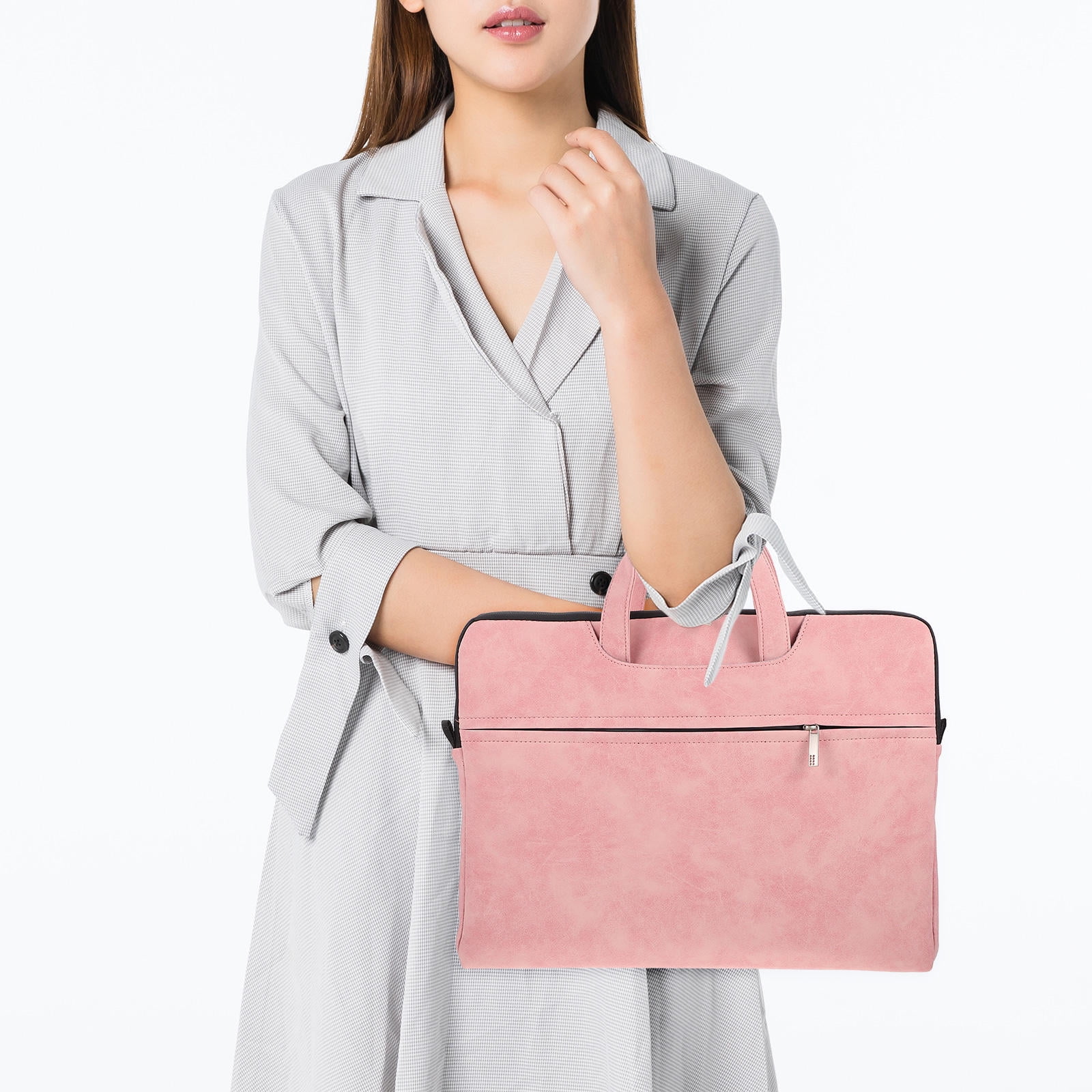 ADDHAT 1Pc Pink Laptop Sleeve Bag Waterproof Lightweight Cross Body ...