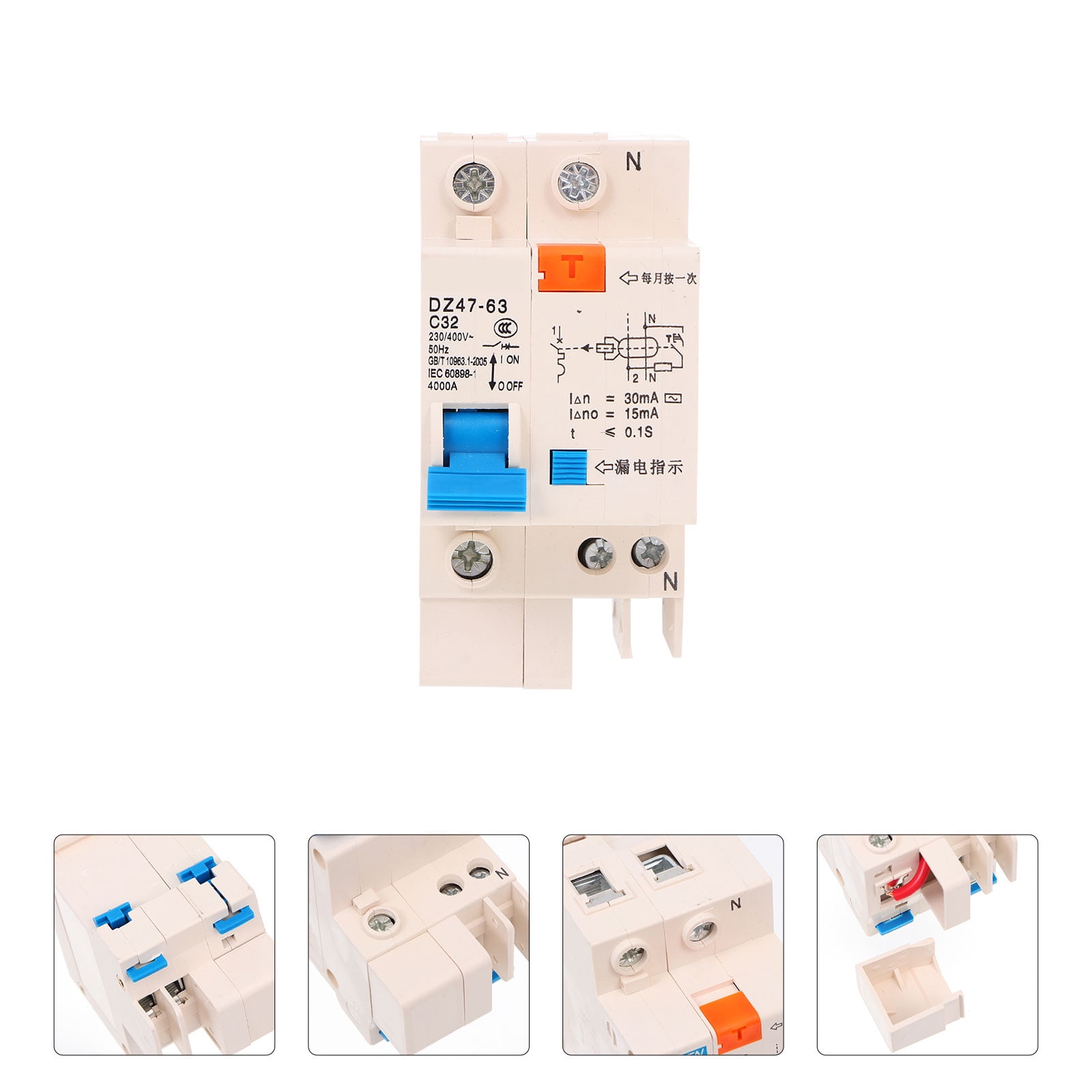 ADDHAT 1Pc Portable Protective Circuit Breaker with Flame Retardant ...