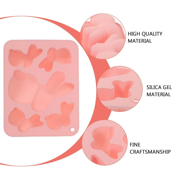 ADDHAT 1Pcs Bunny Mold Silicone Pink for Restaurant Use with Adorable ...